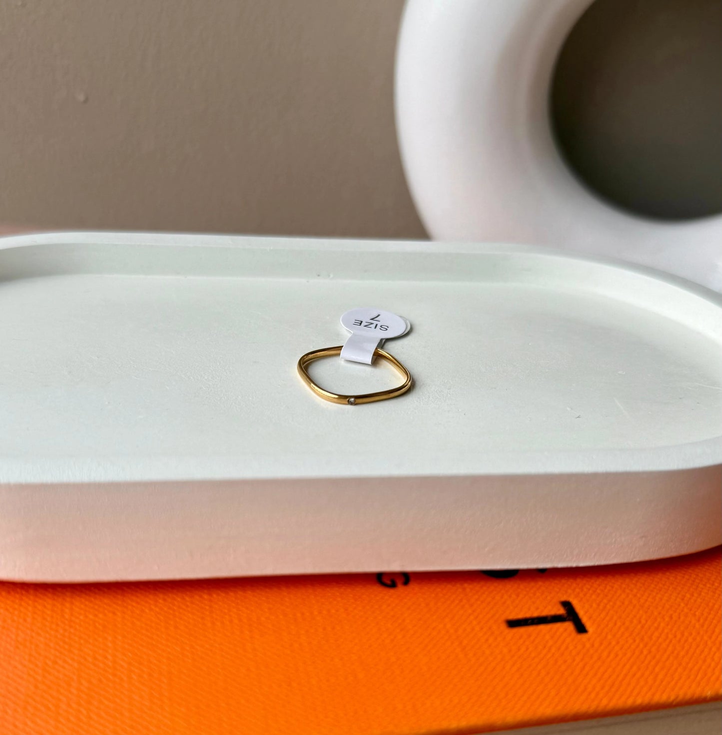 Gold Minimalist Ring – Simple and Elegant Stackable Rings (Size 7 ...